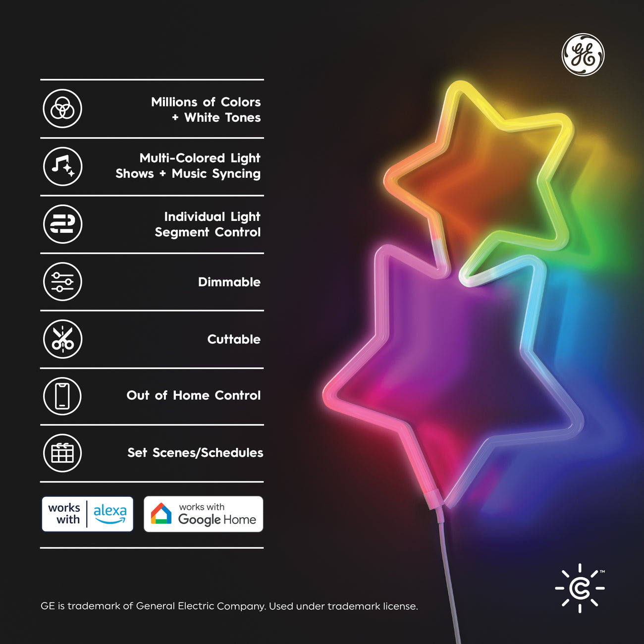 Cync Dynamic Effects Smart LED Shapeable Neon Light Strip | GE Lighting ...