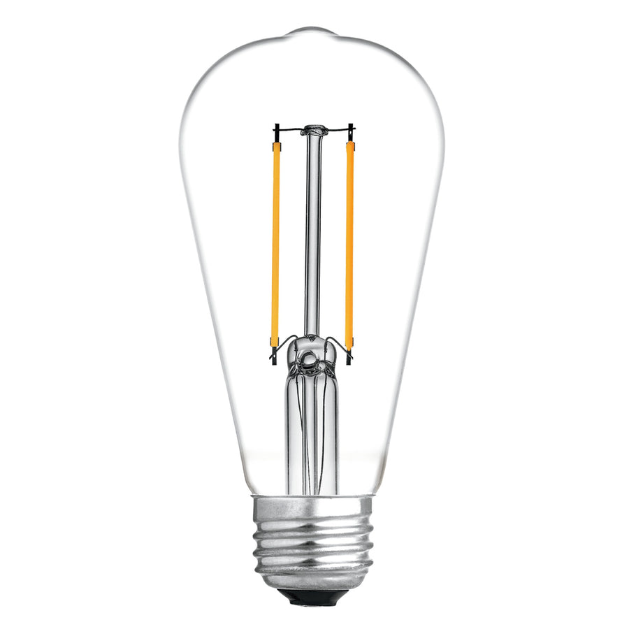 GE Vintage Style LED, Clear Glass, 60 Watt Replacement, ST19 Edison St
