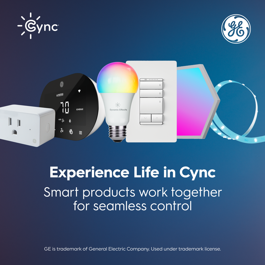 GE Cync Paddle Dimmer Smart Switch, Neutral + Traveler Wire | GE ...