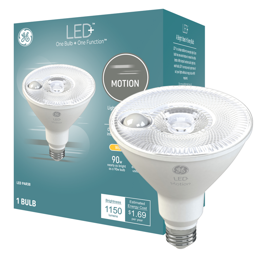 GE LED+ Motion Sensor LED Security Light Bulbs