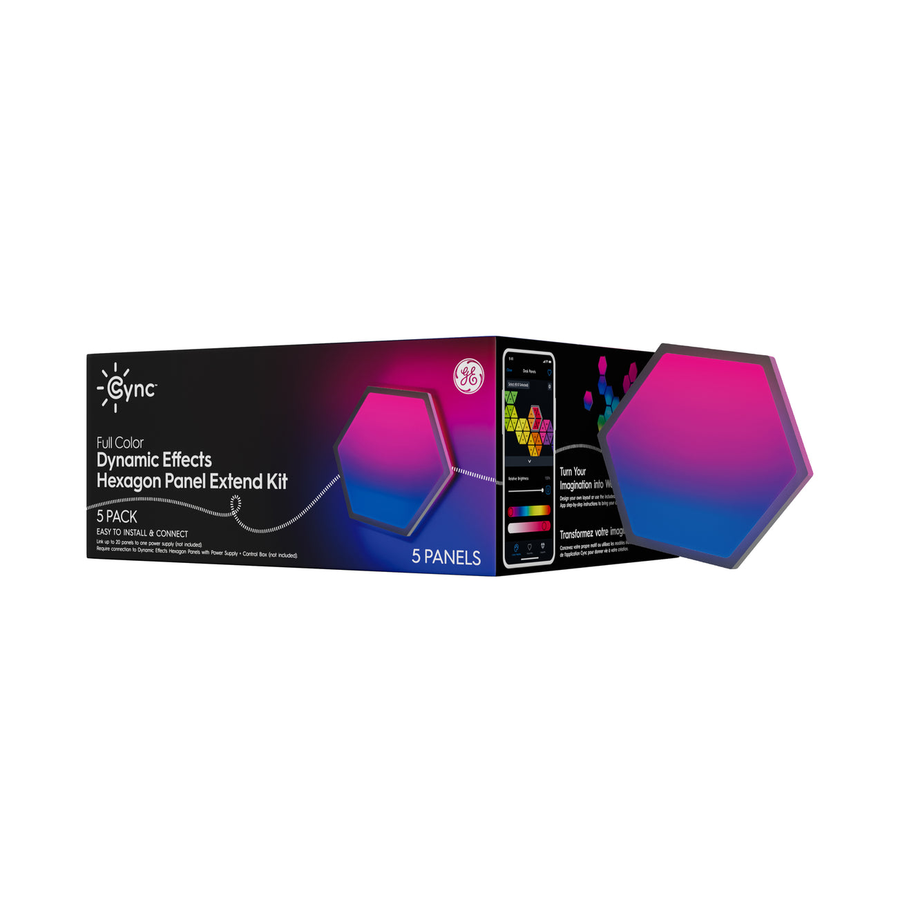 Cync Dynamic Effects Smart LED Hexagon Panels - Color Changing | GE ...