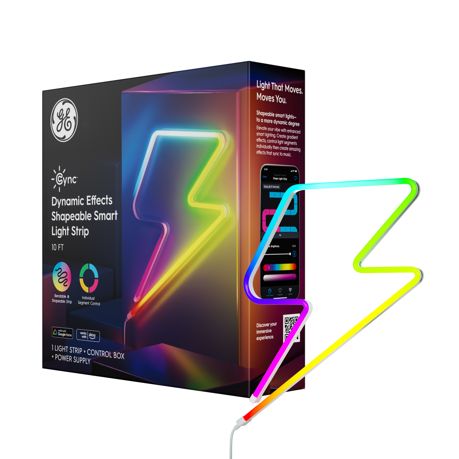 Cync Dynamic Effects Smart LED Shapeable Neon Light Strip | GE Lighting ...