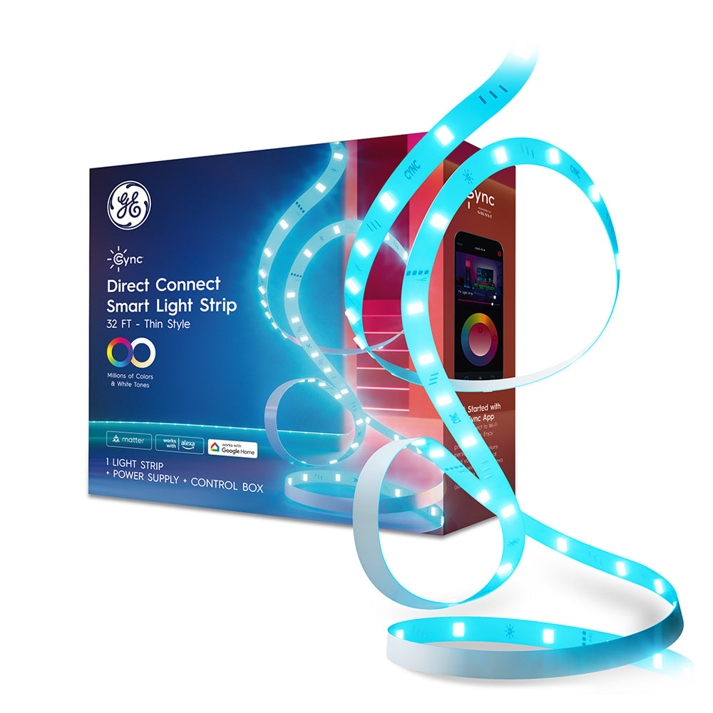 Cync Color Changing Smart LED Light Strip - Matter Compatible | GE ...