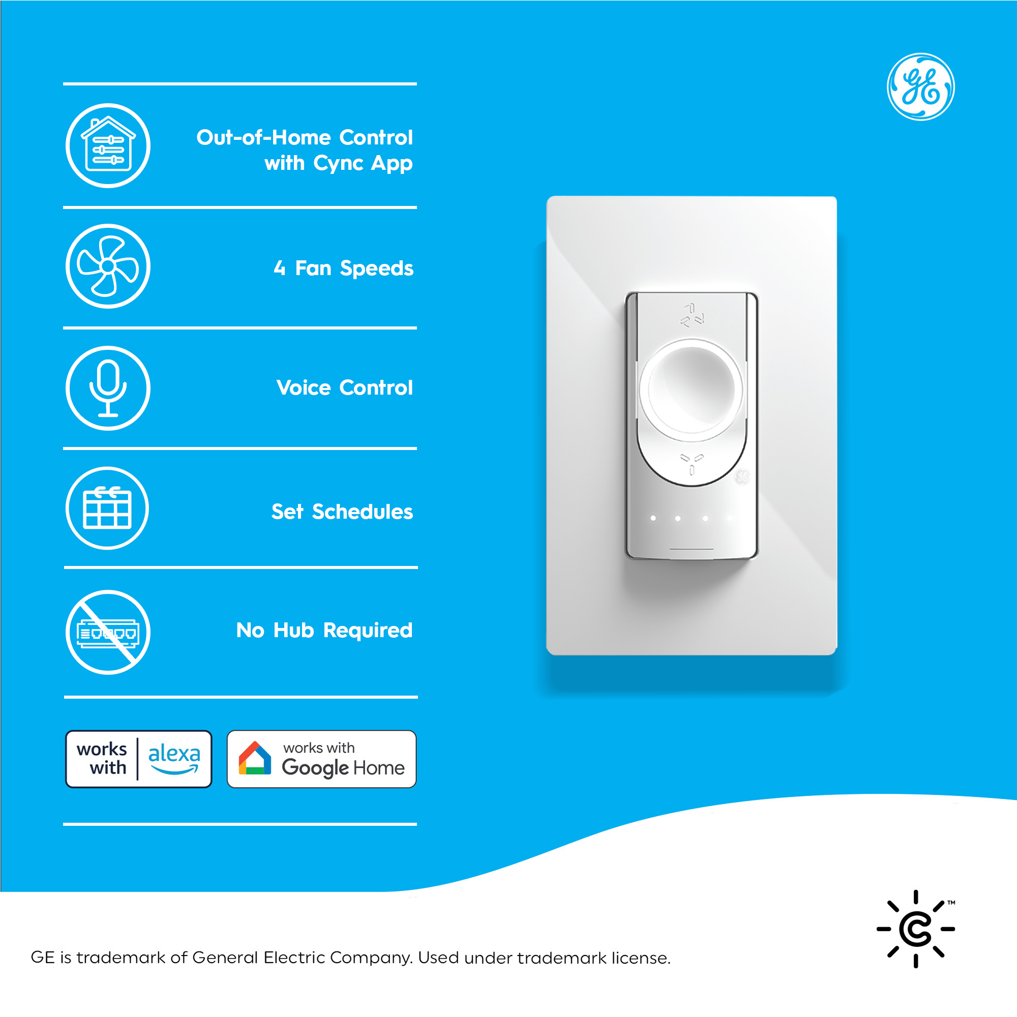 GE Cync Smart Ceiling Fan Switch | GE Lighting Store