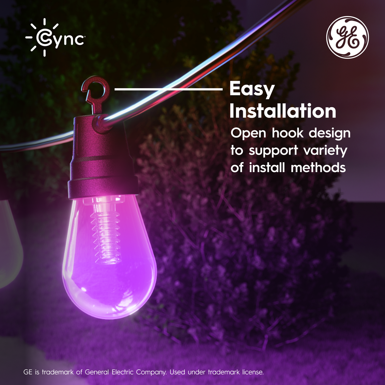 GE Cync Dynamic Effects Smart Cafe Lights, 48ft