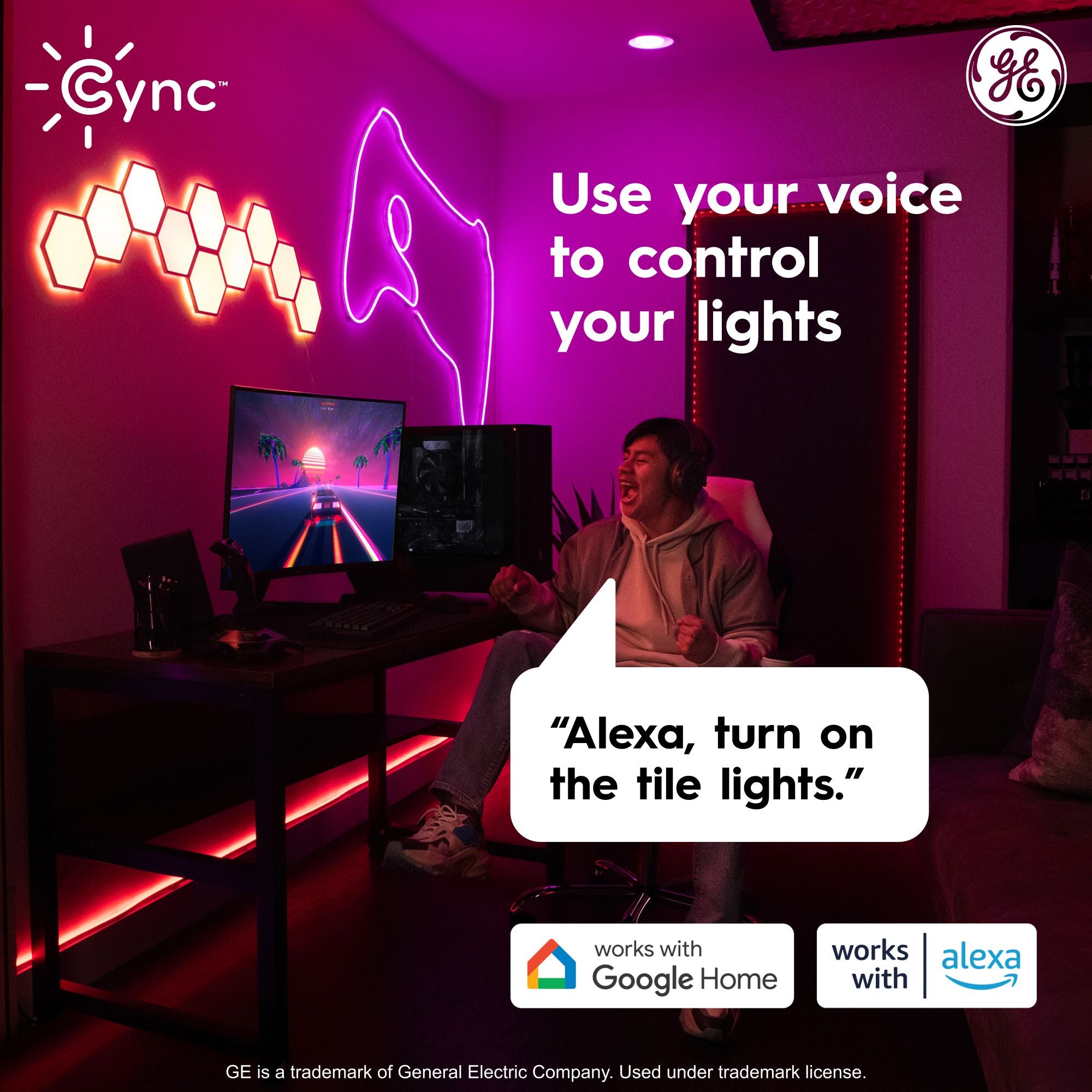 Cync Dynamic Effects Smart LED Hexagon Panels - Color Changing | GE Lighting Store