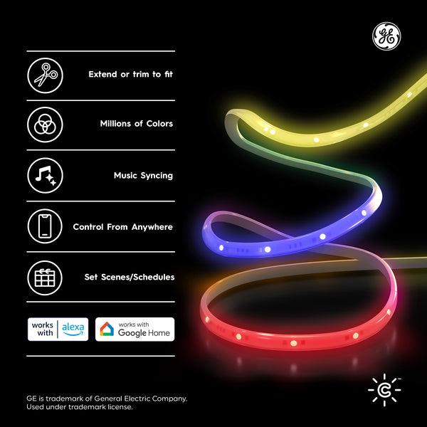 Cync Dynamic Effects Smart Light Strip w/ Music Sync | GE Lighting Store