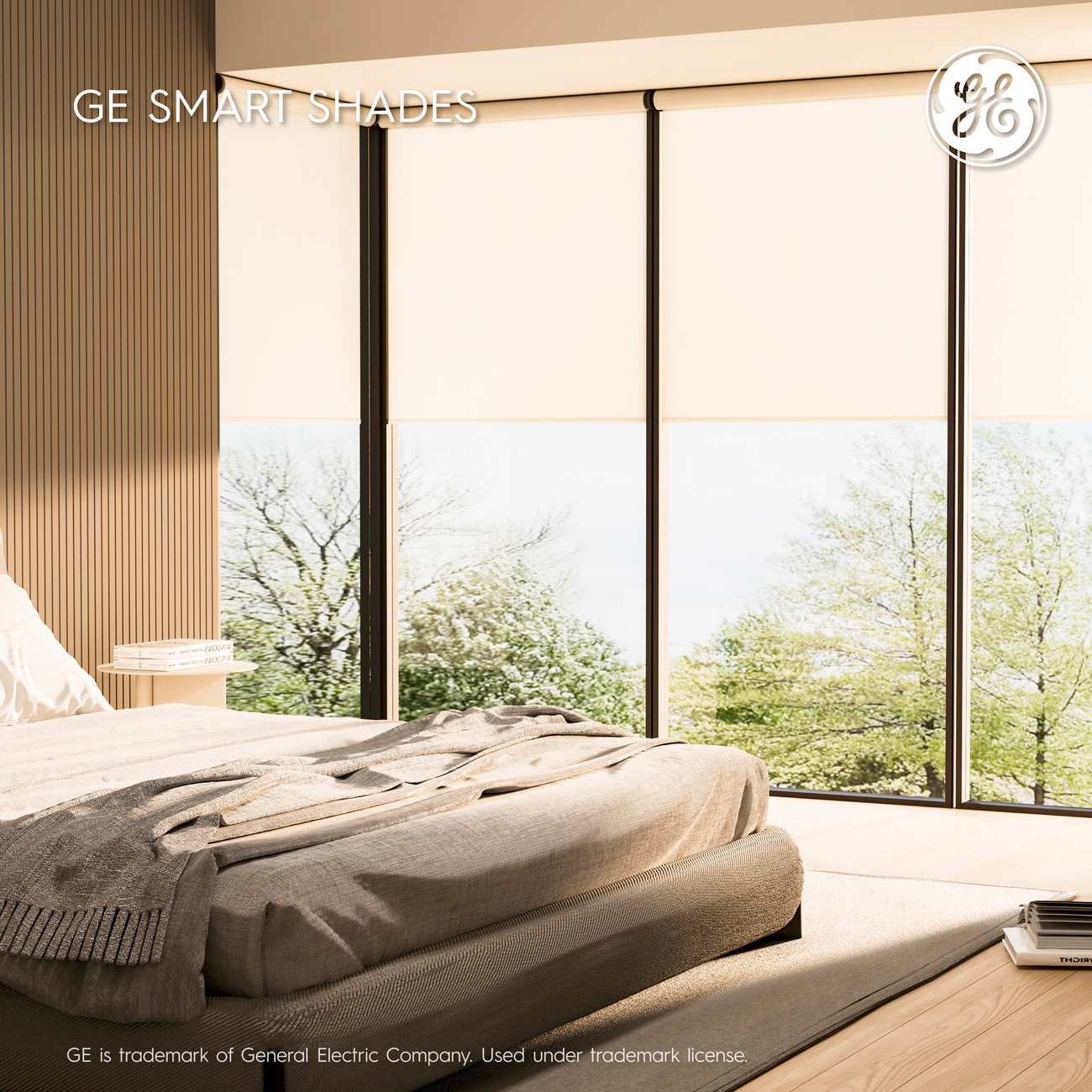 GE Smart Shade, Motorized Window Blind with Matter & Remote Control, T