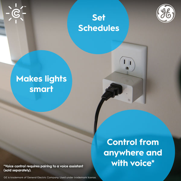 Cync Indoor Smart Plug w/ Smart Outlet Control - Alexa Compatible | GE ...