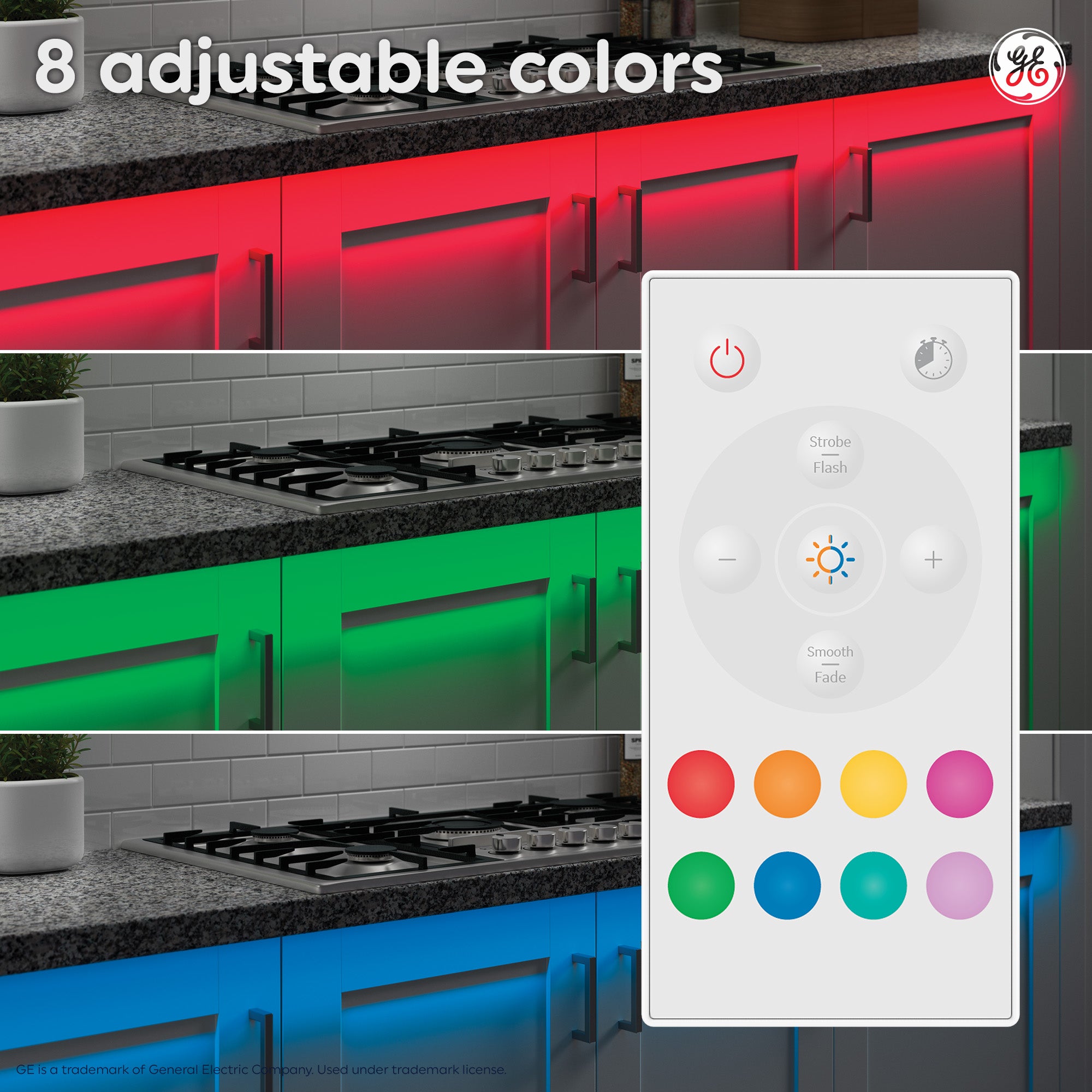 GE Color-Changing RGBW LED Television Tape Light Strip Kit