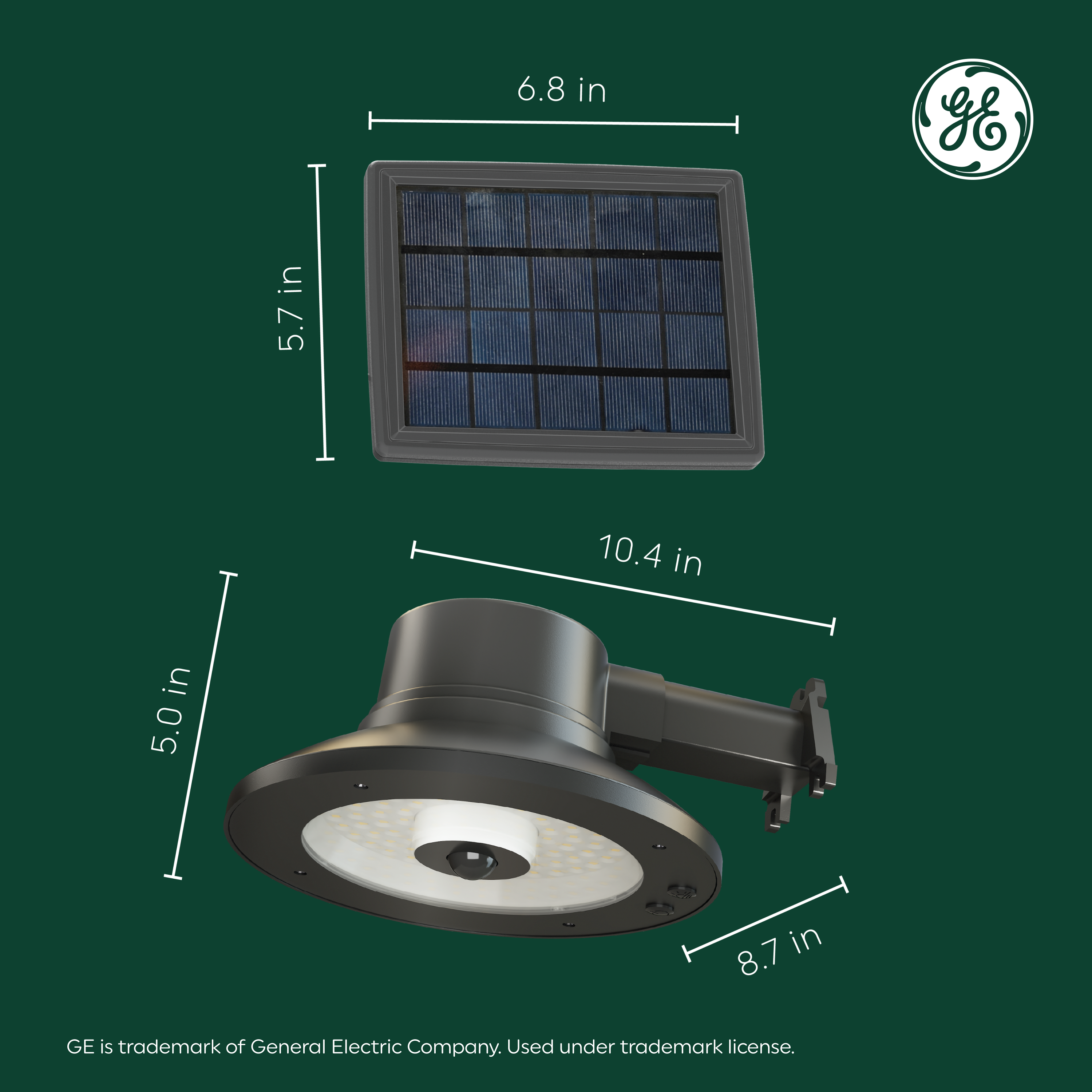 GE Outdoor Security Area Light, Motion & Dusk to Dawn Sensor, Solar Li