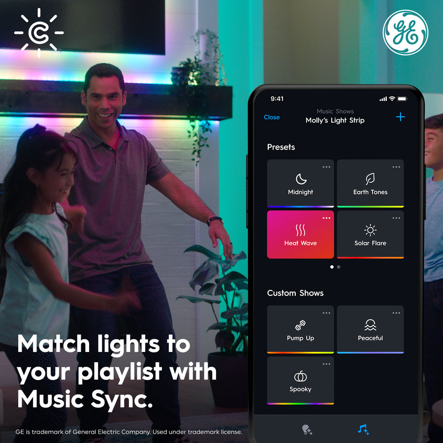 Cync Dynamic Effects Smart Light Strip w/ Music Sync | GE Lighting Store