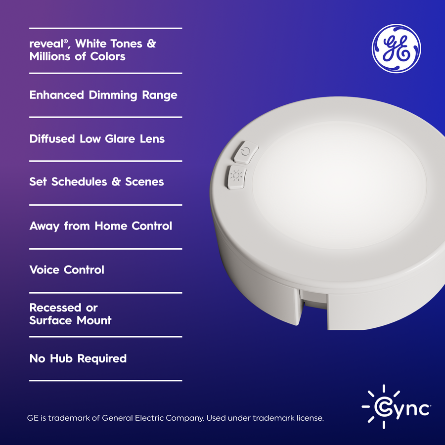Cync reveal® LED Undercabinet Puck Lights (3in, 3-Pack) | GE Lighting Store