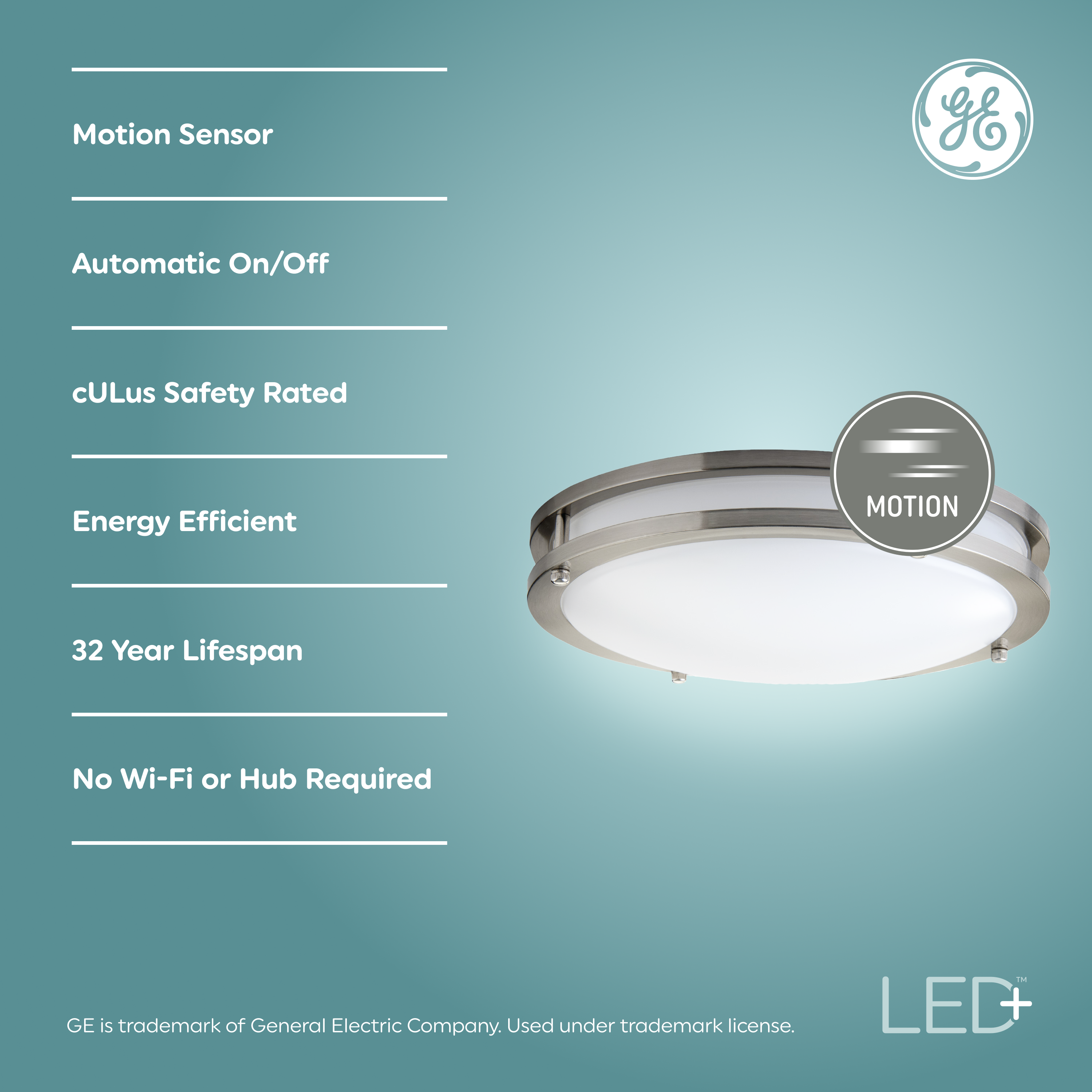 GE LED+ Motion Sensor LED Ceiling Light