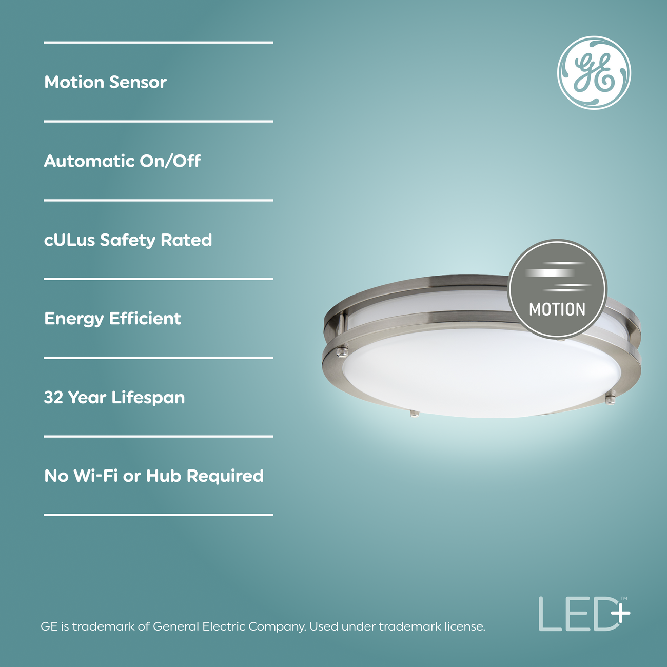 GE LED+ Motion Sensor LED Ceiling Light