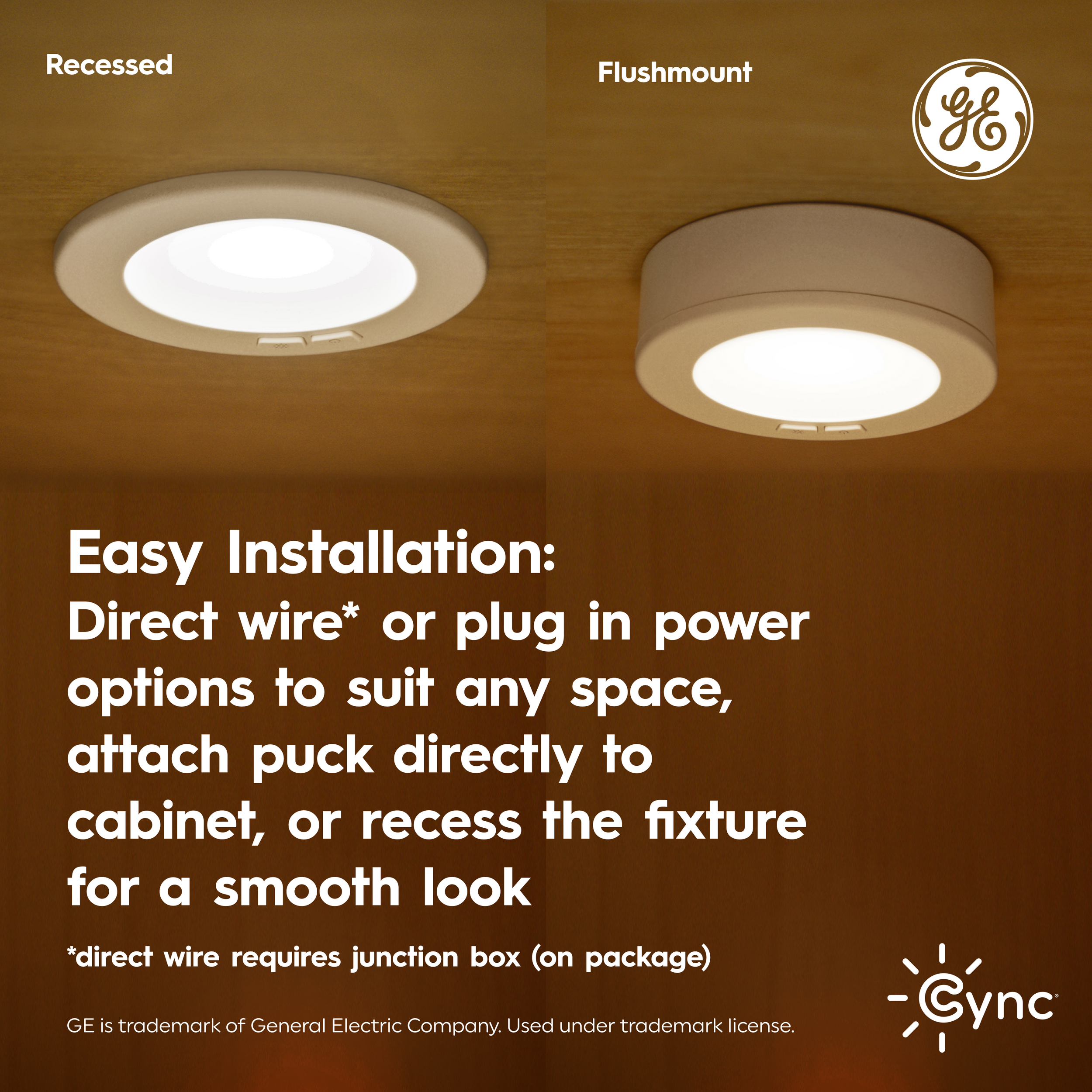Cync reveal® LED Undercabinet Puck Lights (3in, 3-Pack) | GE Lighting Store
